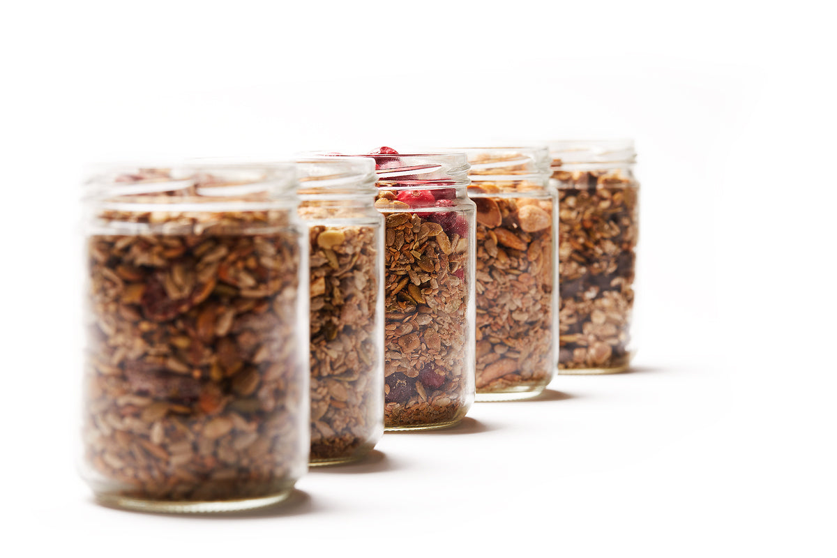 Granolas- Crunchy, Nutty, Sporty and Berry.